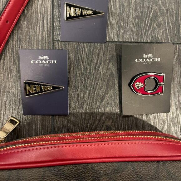 Coach Leatherware | Jewelry | Coach Authentic New C In Red 2 Pennants ...